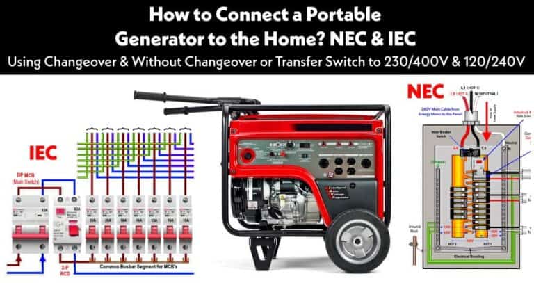 How to Connect a Portable Generator to the Home? NEC and IEC