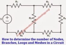 How to Find the Number of Nodes, Branches, Loops & Meshes in a Circuit?