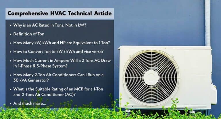 Why are Air-Conditioners (AC) Rated in Tons, Not in kW or kVA?