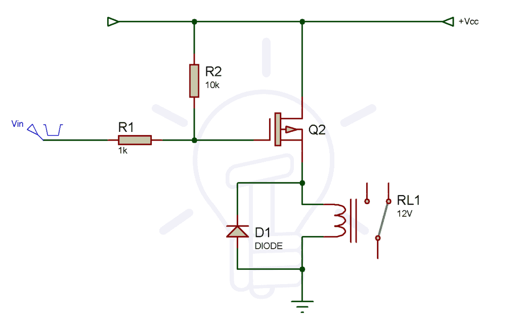 Electronic Relay Switch Circuit - NPN, PNP, N & P Channel