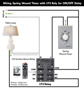 How to Wire Spring Wound Timer with LYS Rely for ON/OFF Delay