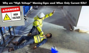 Why are "High Voltage" Signs used when Only Current Kills?