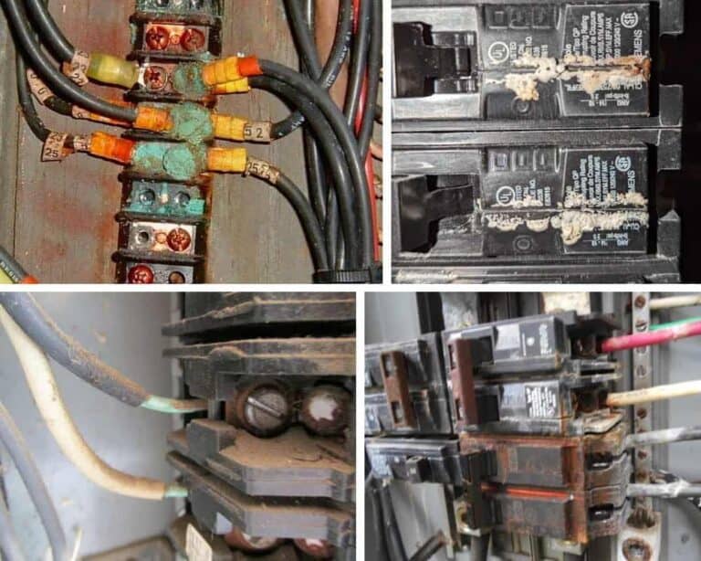 What is the White Powder on the Circuit Breaker Terminals?
