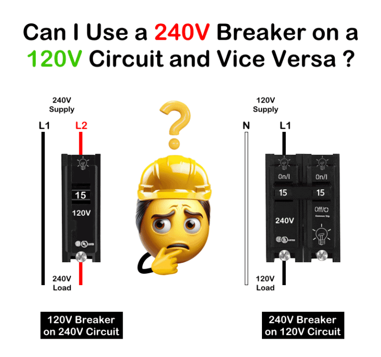 Can I Use a 240V Breaker on a 120V Circuit and Vice Versa?