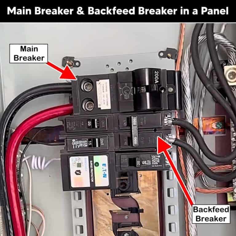 What is a Backfeed Main Breaker in an Electric Panel?